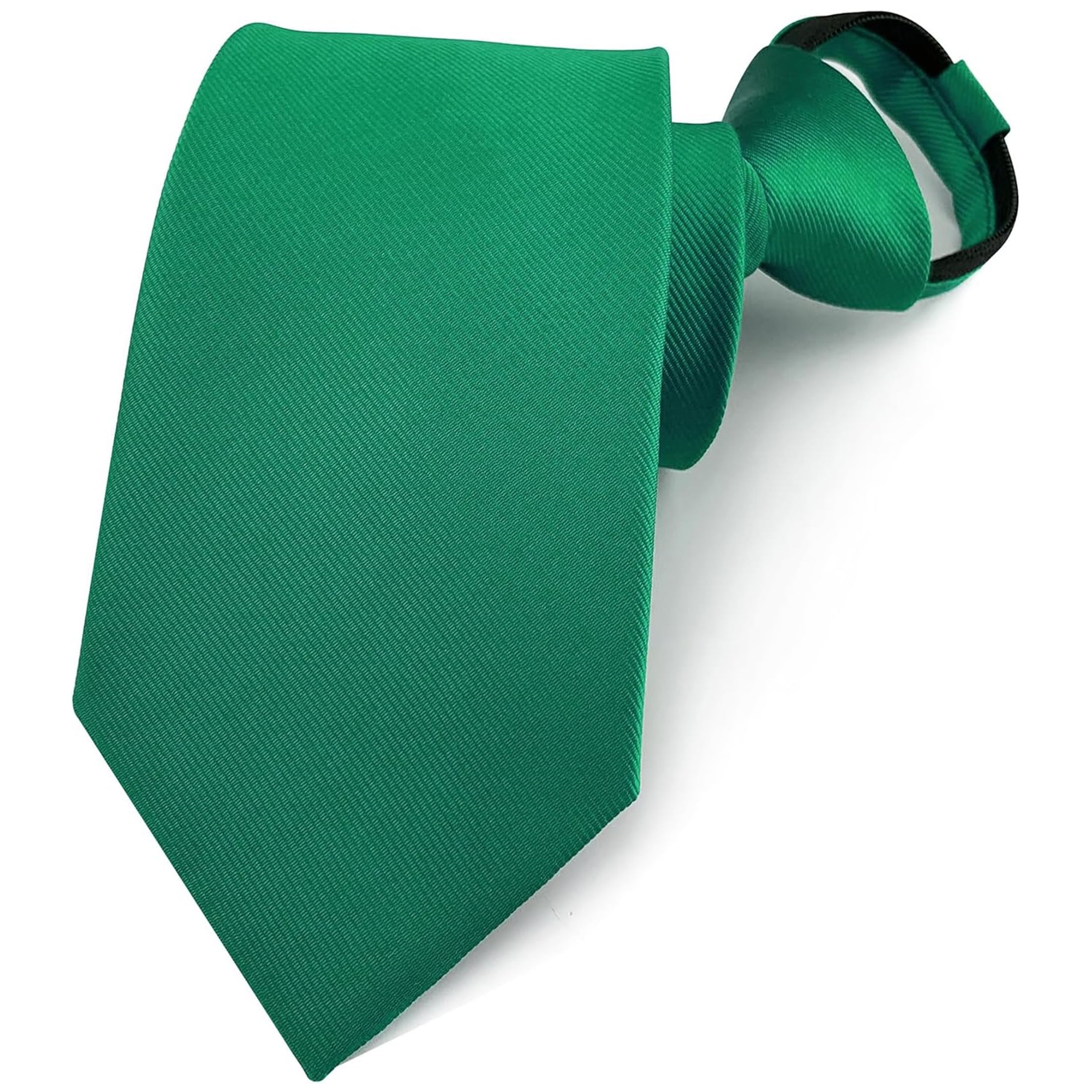 QCWQMYL Men's Grey Green Striped Checks Zipper Necktie Pretied Ties ...