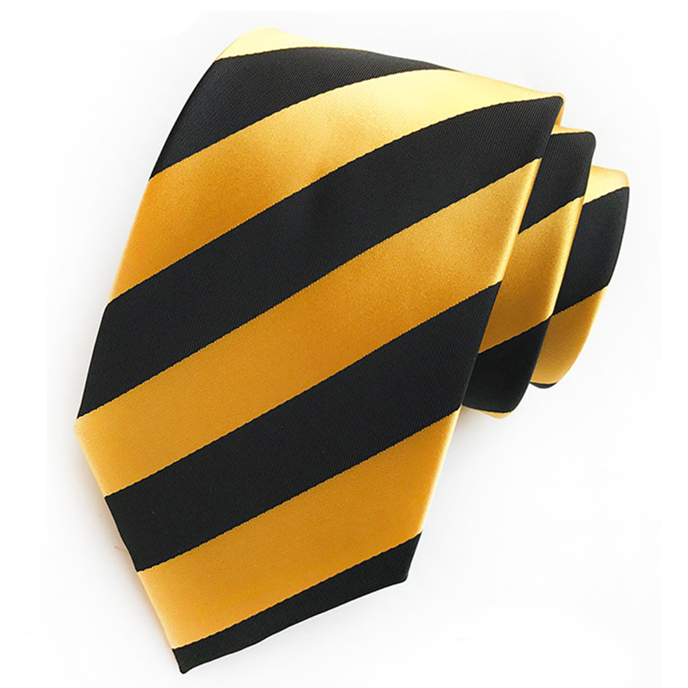 Mens College Striped Necktie Ties - Gold Navy - Walmart.com