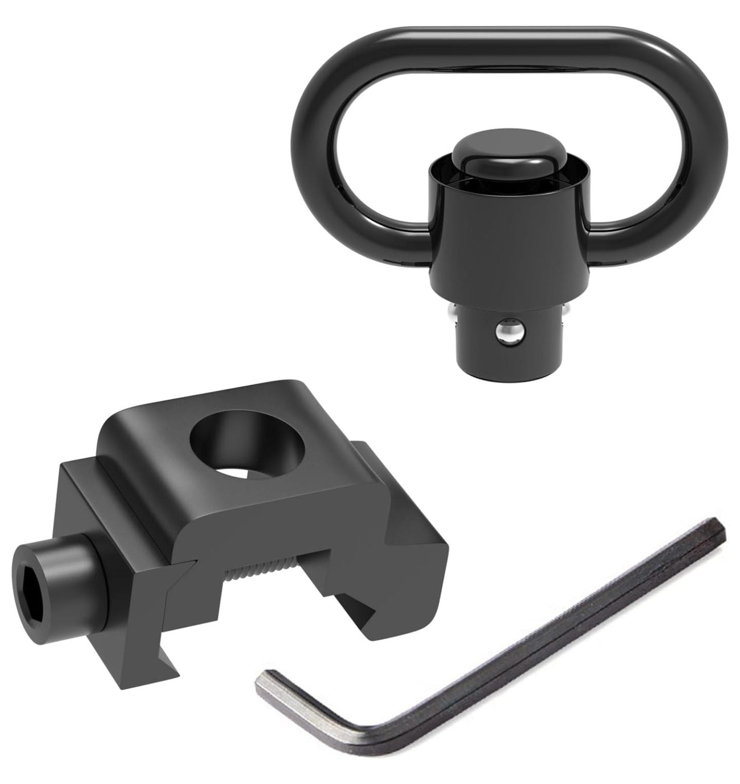 QD Sling Swivel Mount, Quick Detach Sling Attachment with Push Button ...