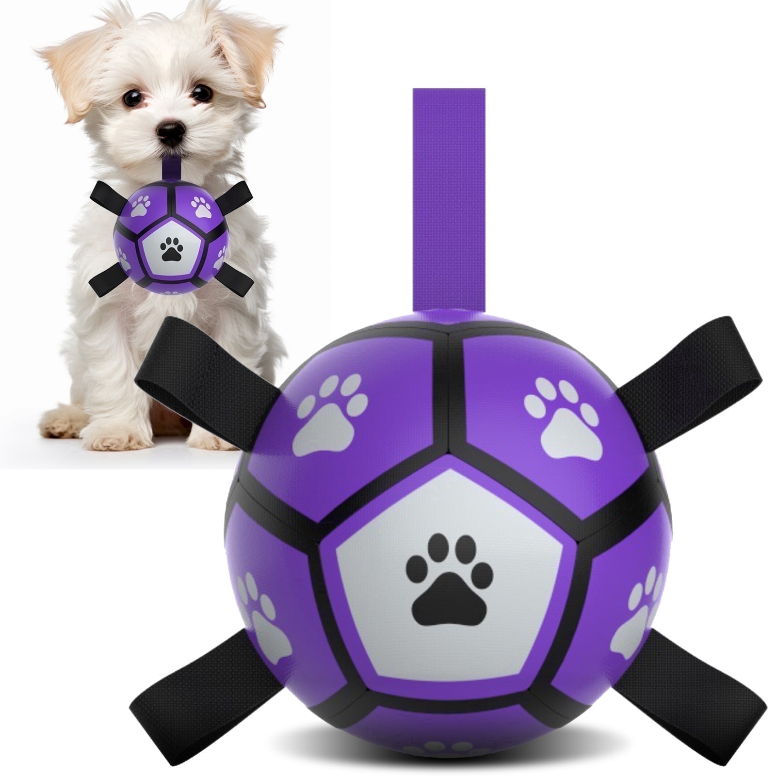 QDAN, Dog Soccer Ball, 5-inch, Durable Waterproof Interactive Toy ...