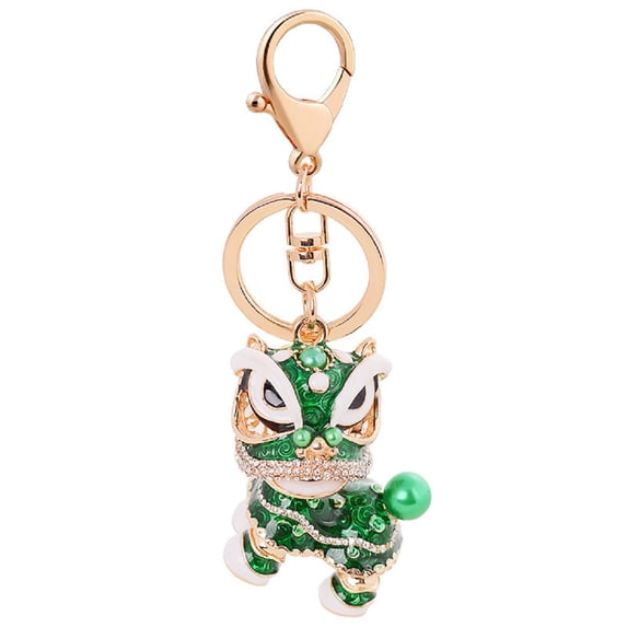 QDDollars Lion Keychain for Women, Cute Lion Dance Key Chain for Ladies ...