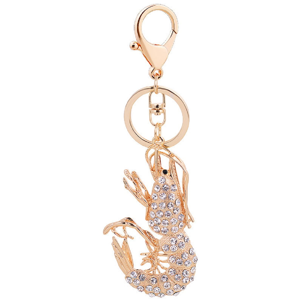 QDDollars Ocean Shrimp Keychain for Women, Beach Crayfish Key Chain for ...