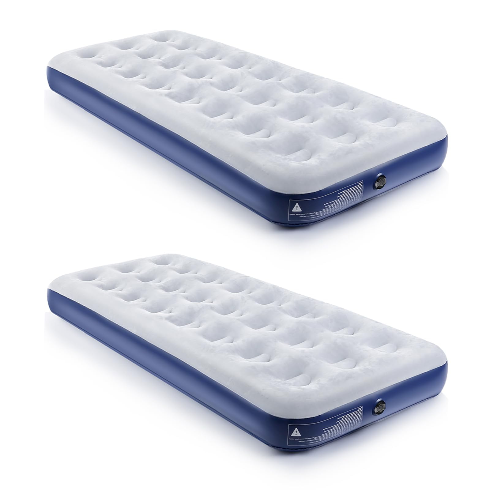 QDH Camping Air Mattress Inflatable Air Bed Flocked Surface Travel Bed ...