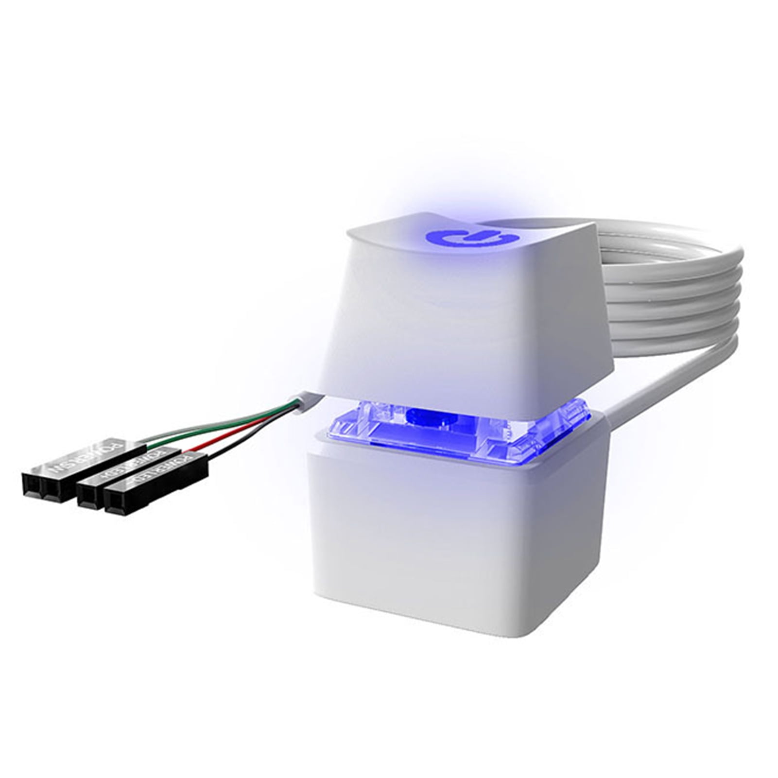 QDJZ 1.65M Desktop Computer Power Switch with LED Indicator PC Power ...