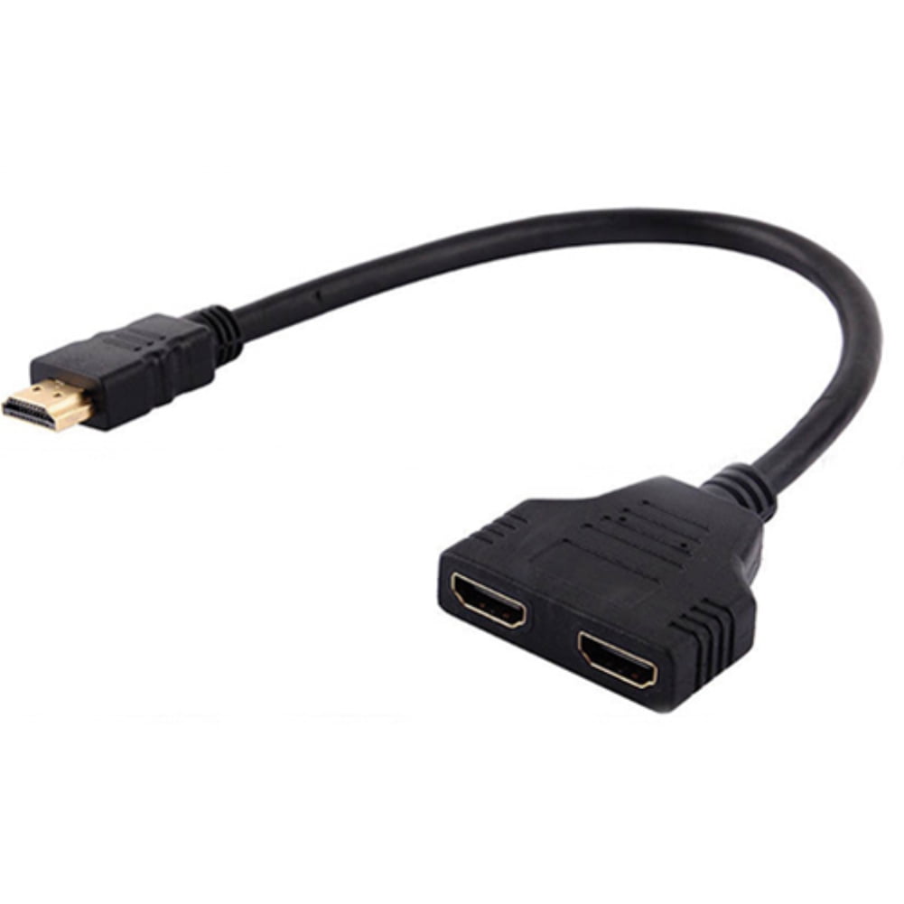 QDJZ 2 Ports HDMI-compatible 1080P Male to 2 Female 1 in 2 out Splitter ...