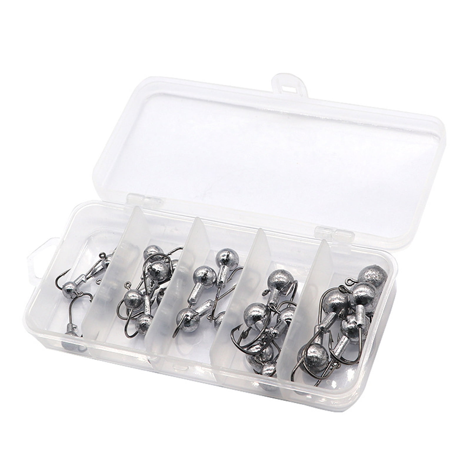 QDJZ 25Pcs/Box Fishing Hook Heavy Duty Metal Unpainted Barbed Round ...