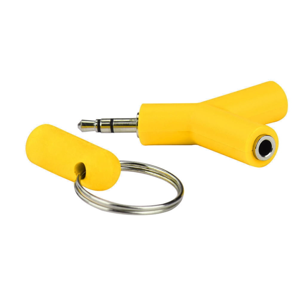 QDJZ 3.5mm Y Splitter Male to Dual Female Jack Audio Headphone Mic ...