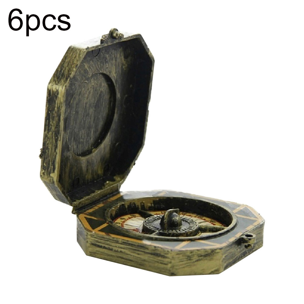 QDJZ 4/6Pcs Halloween Children Kids Plastic Compass Toy Captain Pirate ...