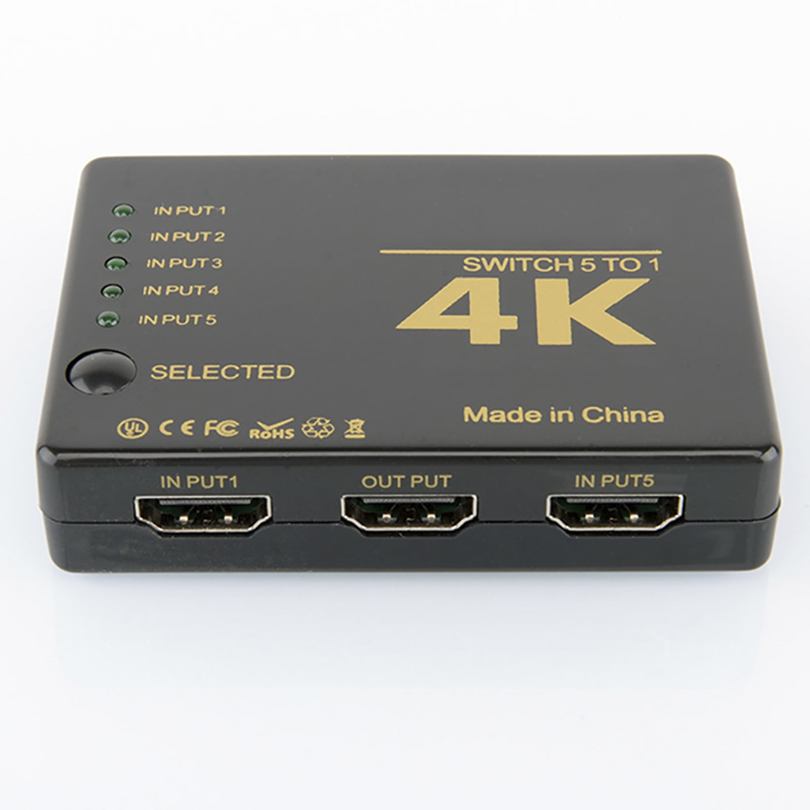 QDJZ 5 Input 1 Output IR Remote RC -compatible Switcher Adapter ...