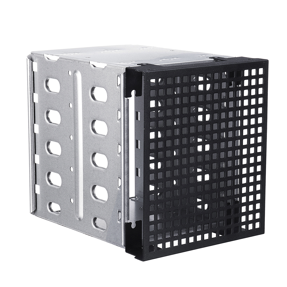 QDJZ 5 Slots 3.5inch SATA SAS HDD Cage Rack Hard Driver Tray Caddy with ...