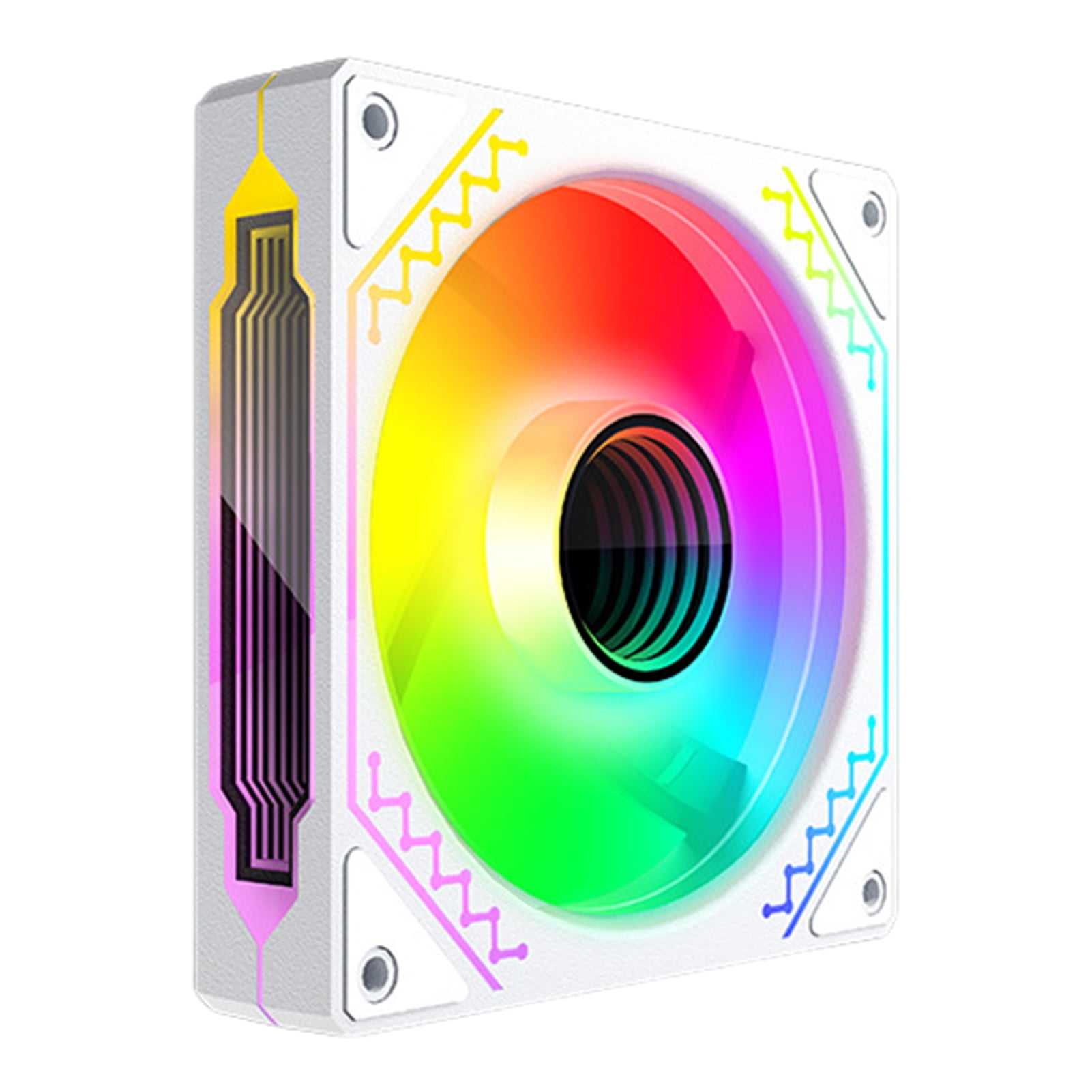 QDJZ ARGB PWM Chassis Fan with Advanced Fluid Dynamic Bearing Strong ...