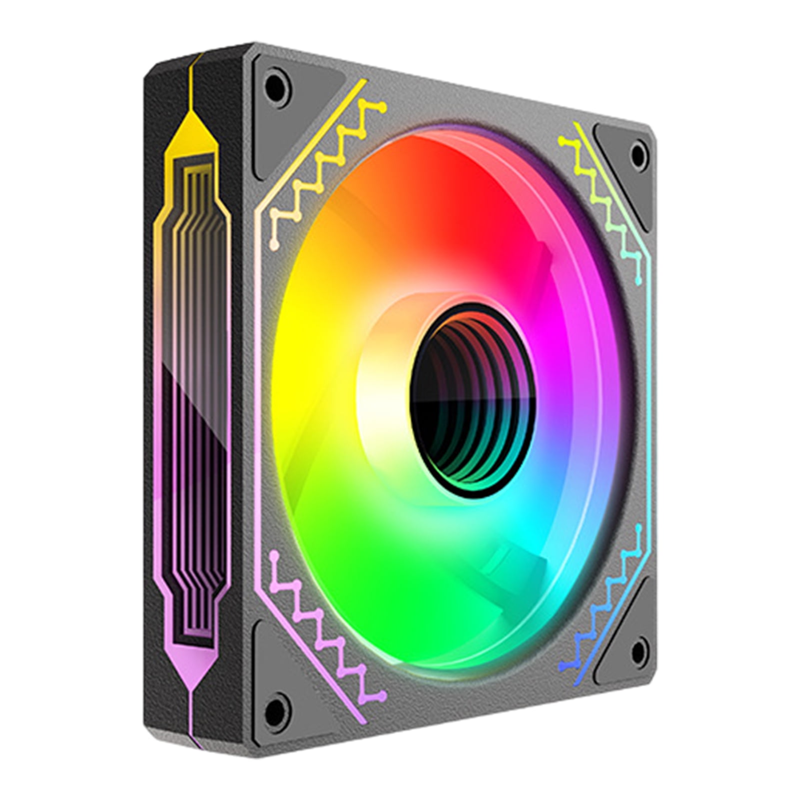 QDJZ ARGB PWM Chassis Fan with Advanced Fluid Dynamic Bearing Strong ...