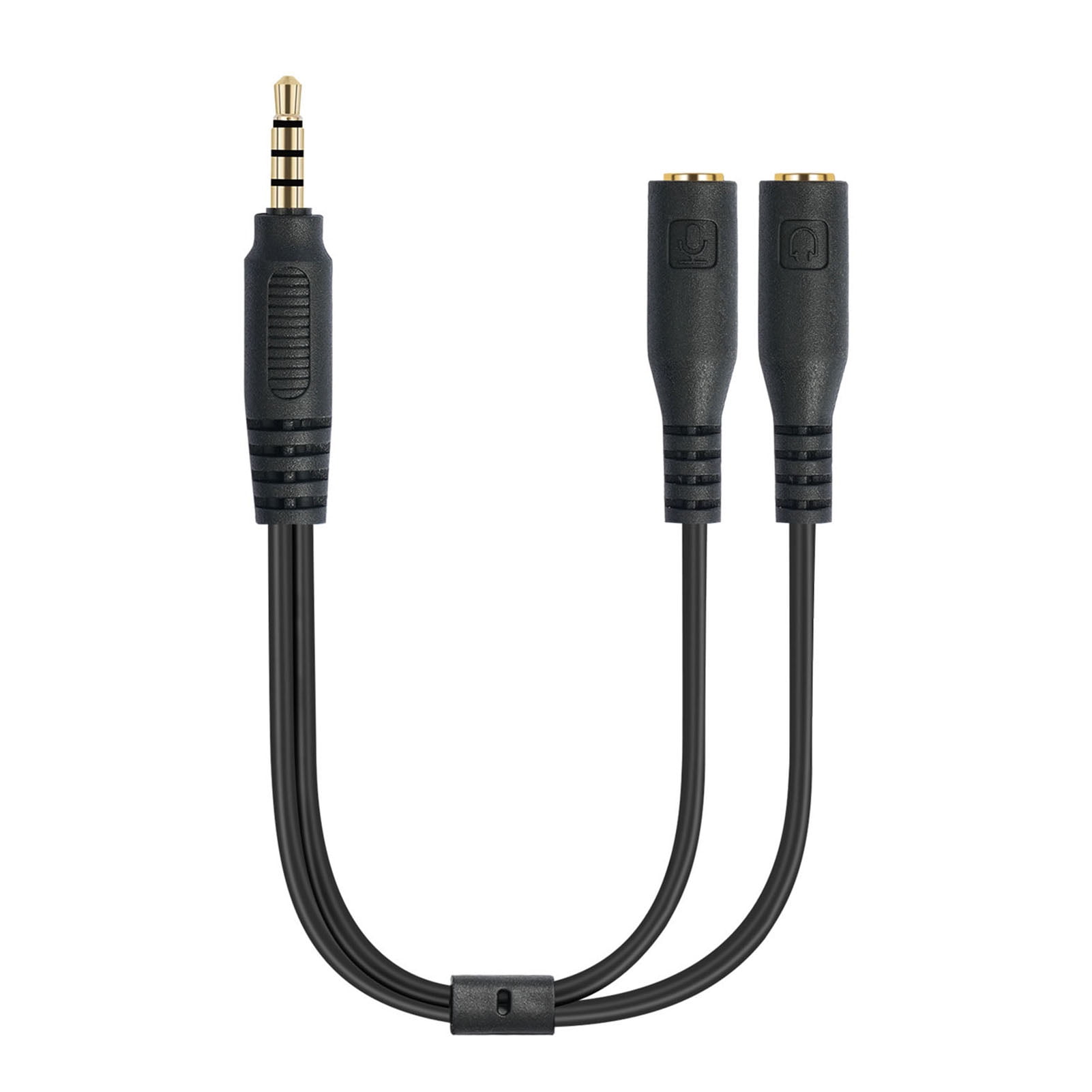 QDJZ Audio Line Headphone Adapter with Microphone Compact Size Portable ...