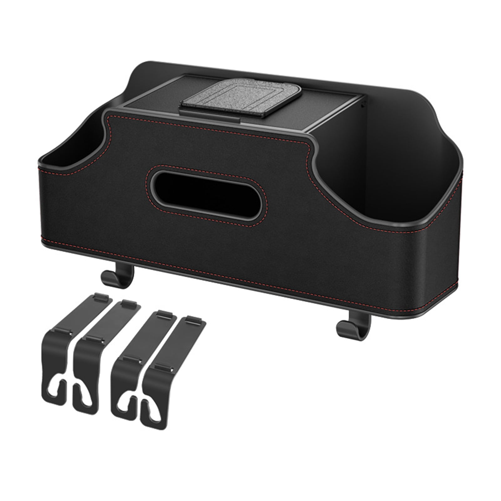 QDJZ Car Back Seat Organizer with 2 Drink Cup Holder And Tissue Box ...