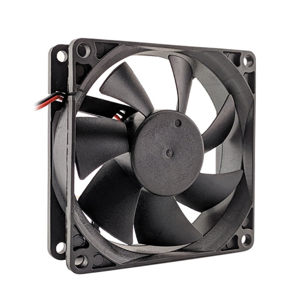 QDJZ DC 12V Black 80mm Square Plastic Cooling Fan for Computer PC Case ...