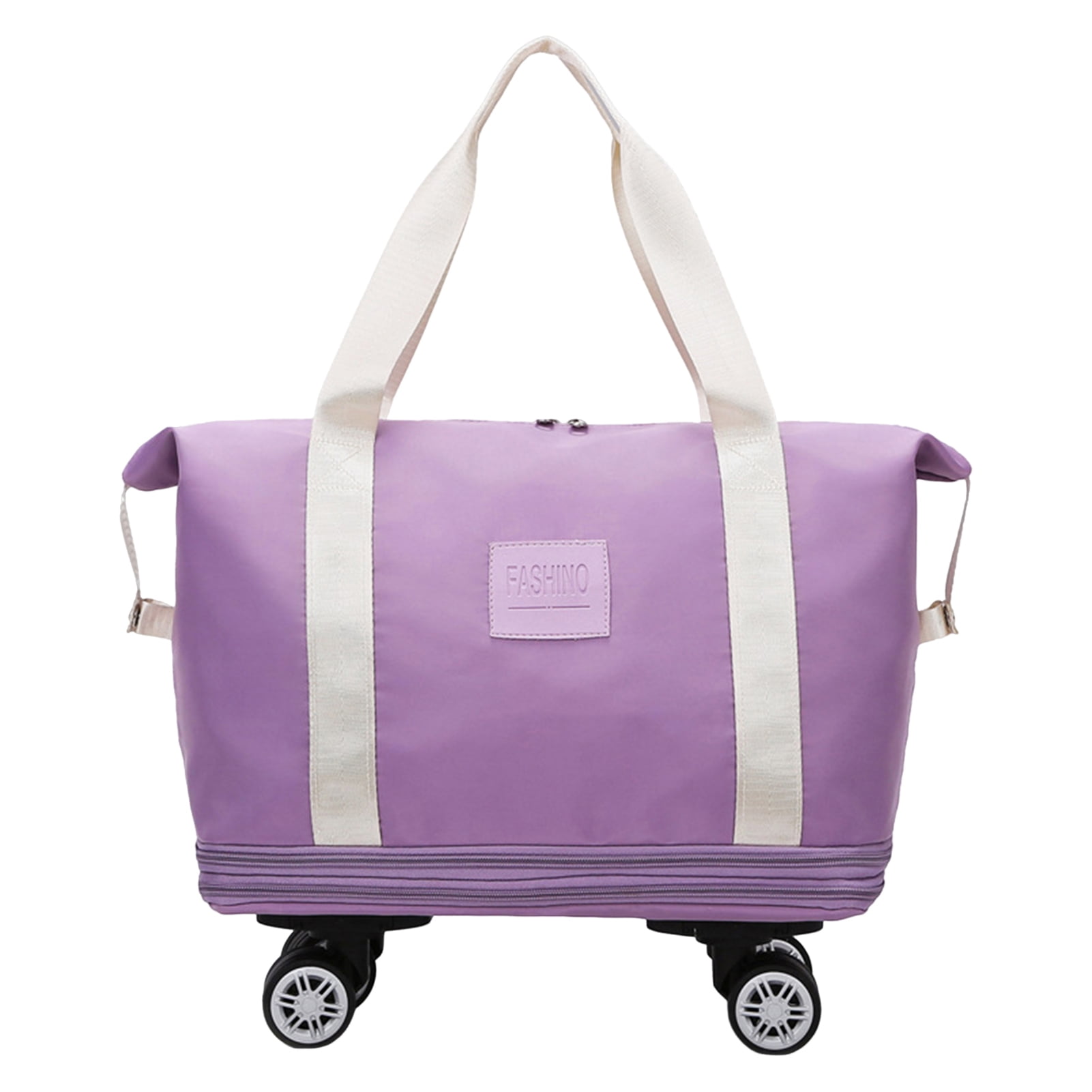 QDJZ Expandable Foldable Duffel Bag Suitcase with Removable Wheels ...