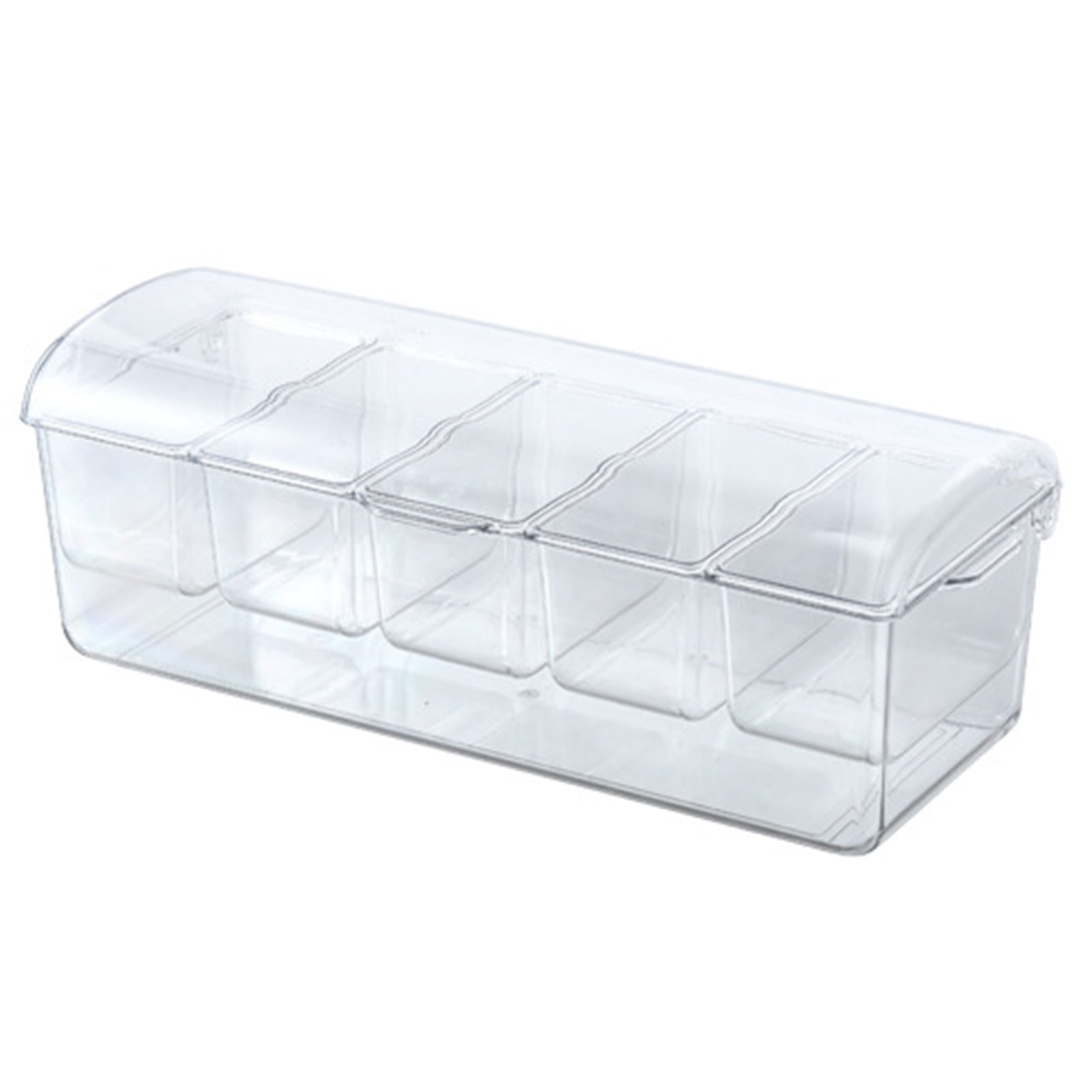 QDJZ Fridge Fruit Box with Ice Stoarge Space Transparent Lid 5 ...