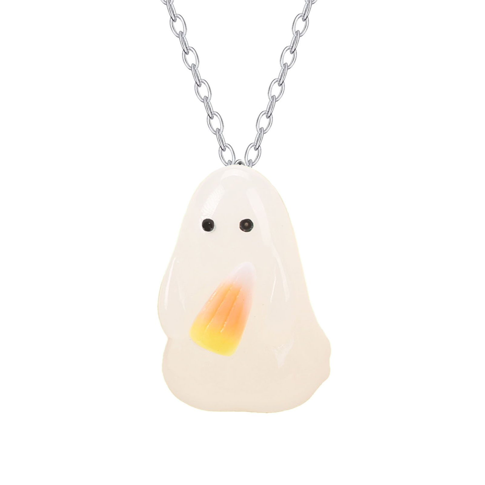 QDJZ Ghost Jewelry Glow-In-The-Dark Ghost Necklace Earring Accessory ...