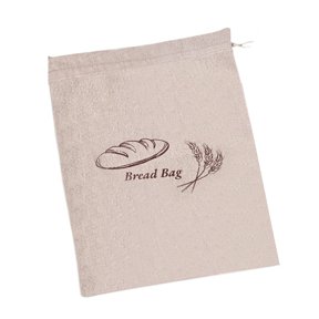 TOP-MAX Natural Linen Fresh Bread Bag Rustic Drawstring Bag Fresh Bread ...