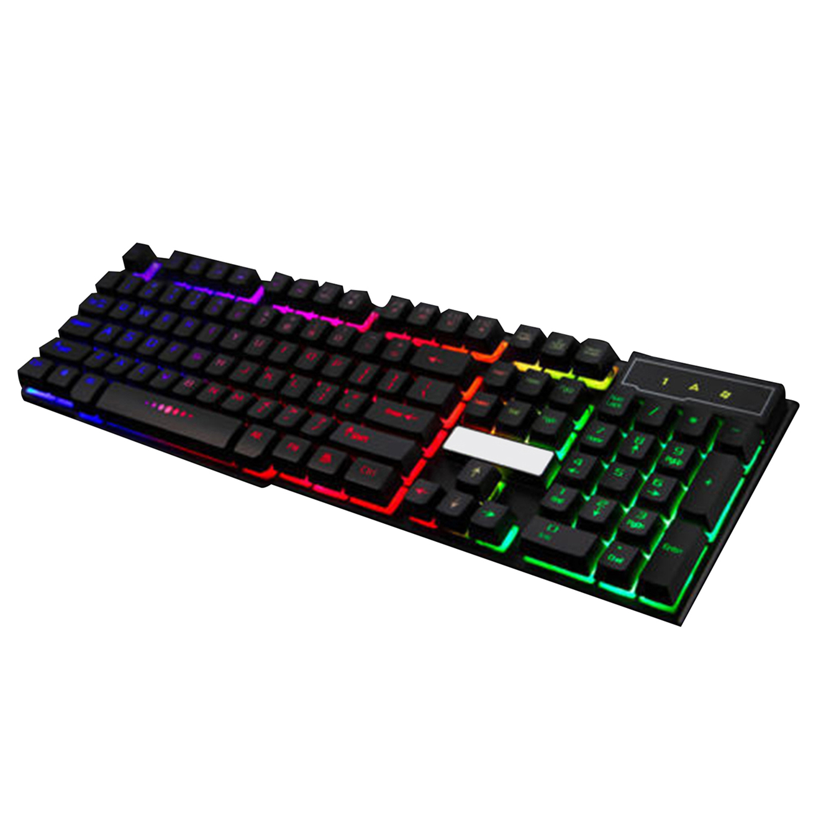 QDJZ Keyboard Colorful Backlight Plug and Play ABS 104 Keys Rainbow ...