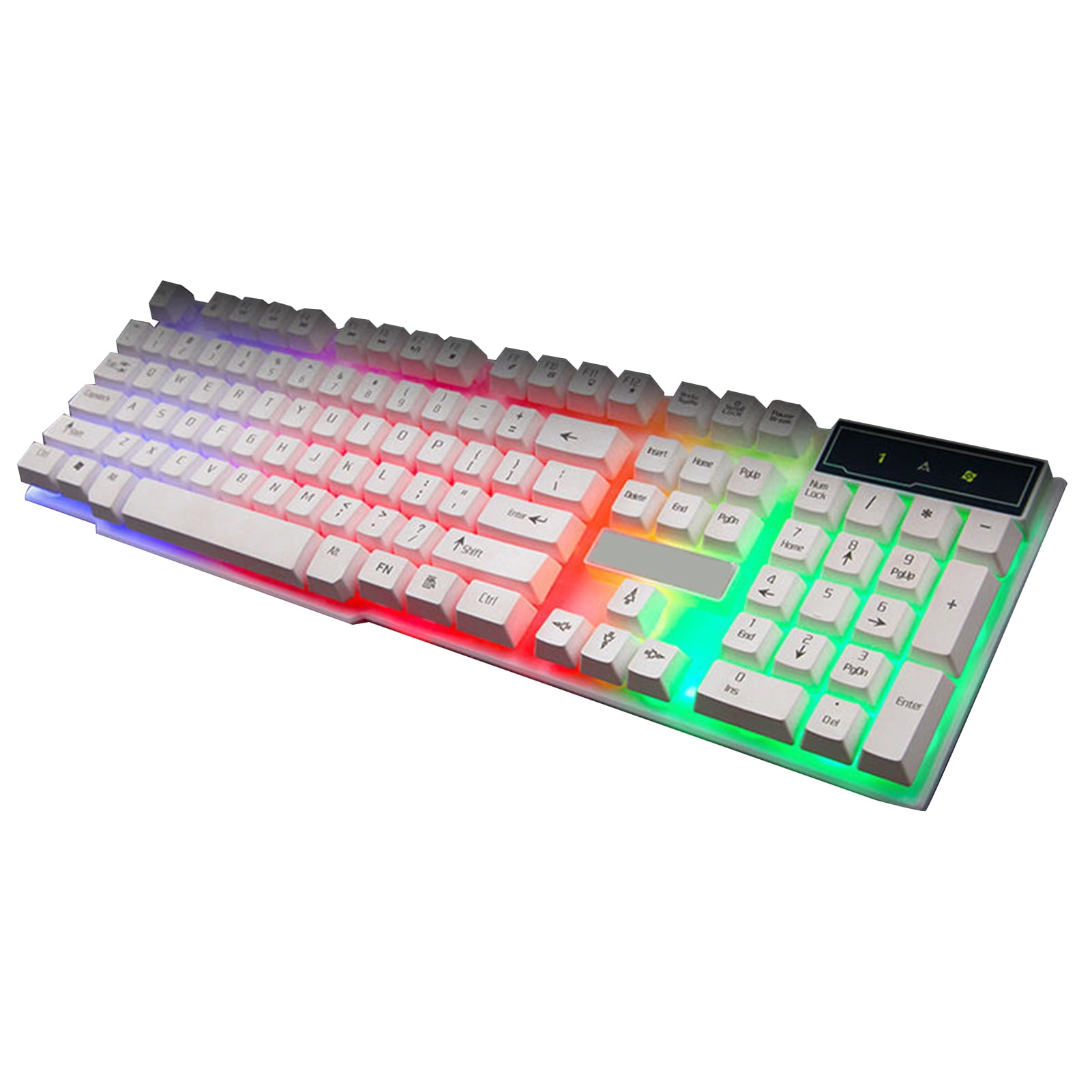 QDJZ Keyboard Colorful Backlight Plug and Play ABS 104 Keys Rainbow ...