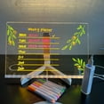 QDJZ LED Note Board Glowing Acrylic Letter Dry-Erase Board Glow Memo ...
