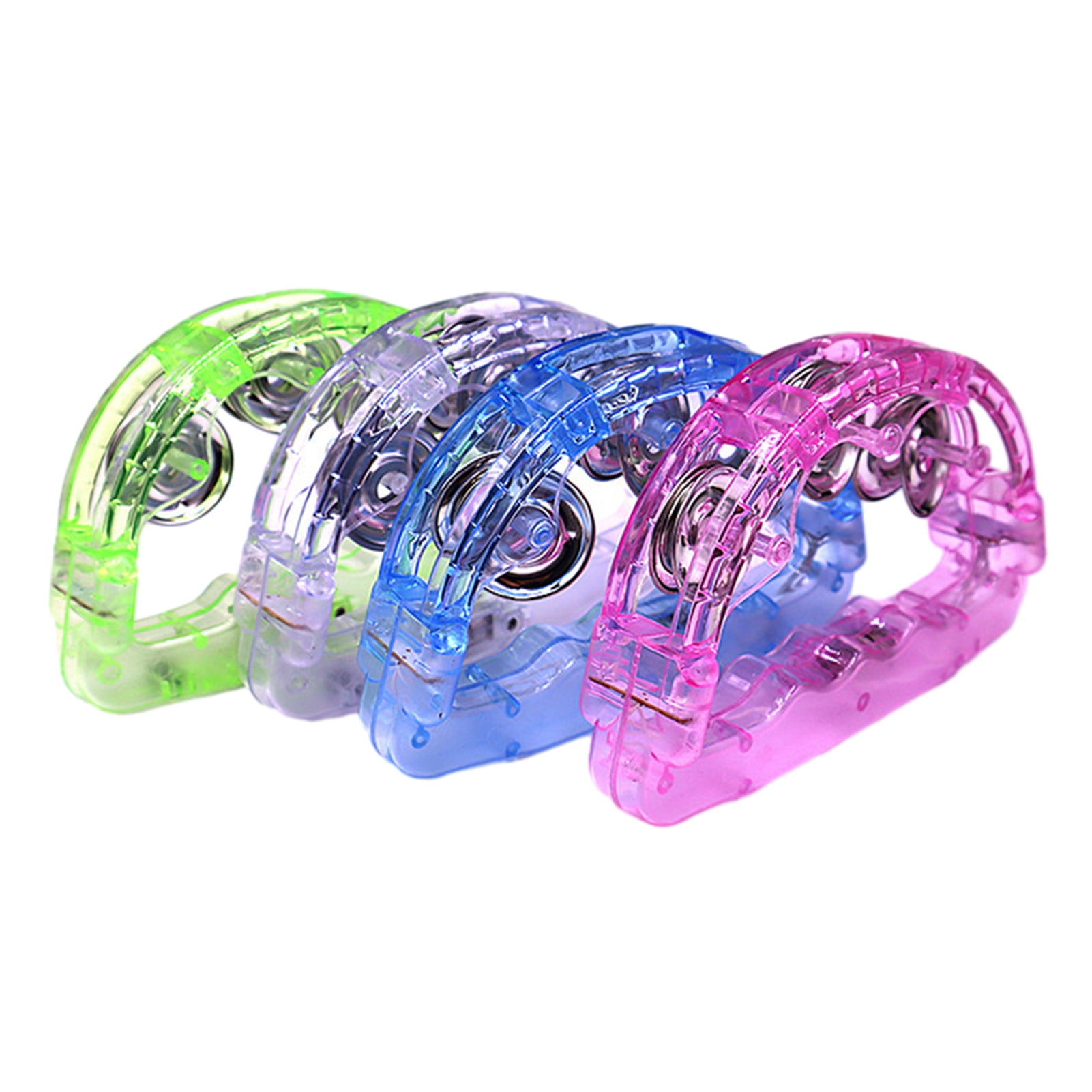 QDJZ LED Tambourine Light Up Musical Flashing Tamborine Toy Handheld ...