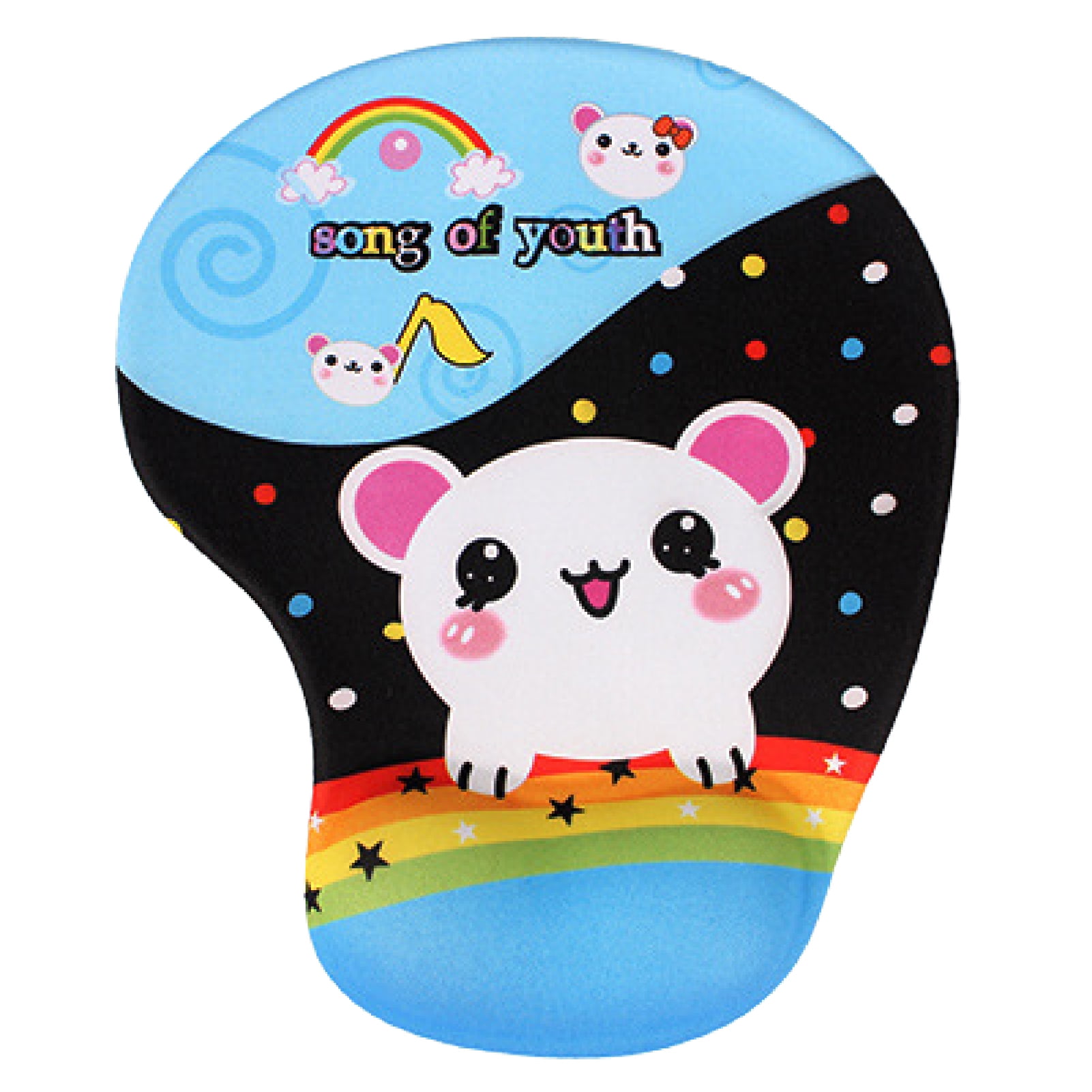 QDJZ Mouse Pad Cute Cartoon Silicone 3D Wrist Rest Mice Mat for Office ...