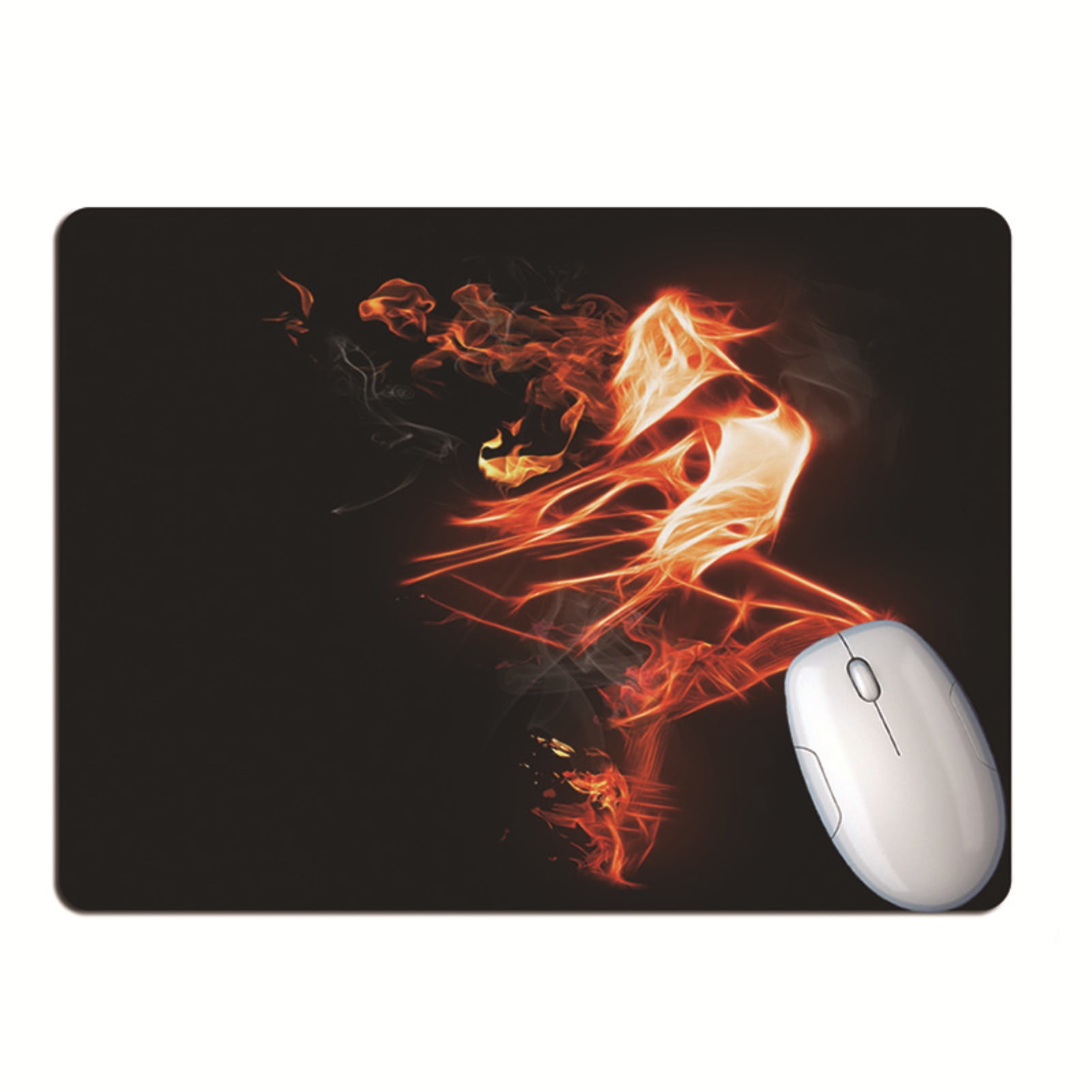 QDJZ Mouse Pad Soft Rubber Anti-slip Fire Light Pattern Desk Mouse Mat ...
