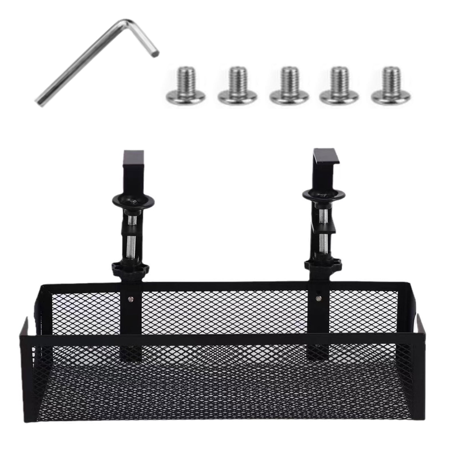 QDJZ Office under Desk Storage Rack Large Side Opening No Drill Hollow ...