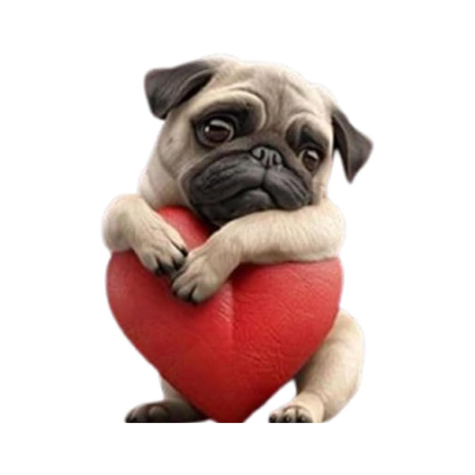 QDJZ Pug-Shaped Car Air Freshener Acrylic Vent Clip Funny 2D Puppy Car ...