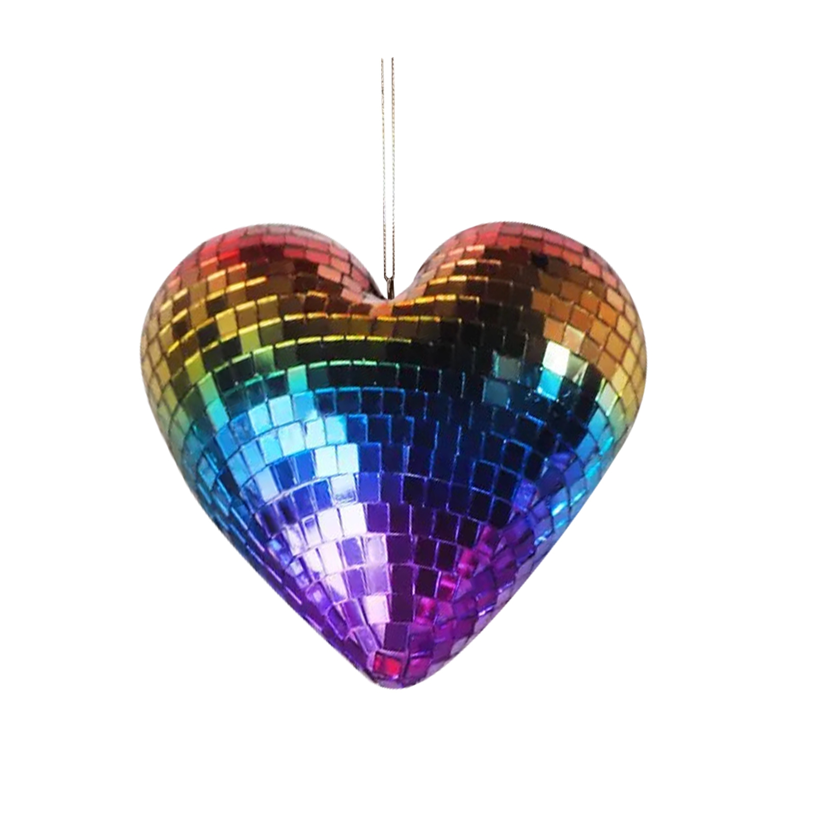 QDJZ Valentine's Day Heart Pendant Heart Shape Disco Sequin Ball ...
