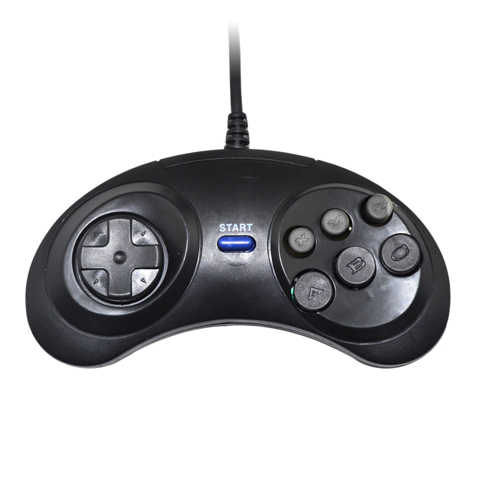 QDJZ Wired Gamepad Plug And Play 6 Key Layout Disc Direction Button ...