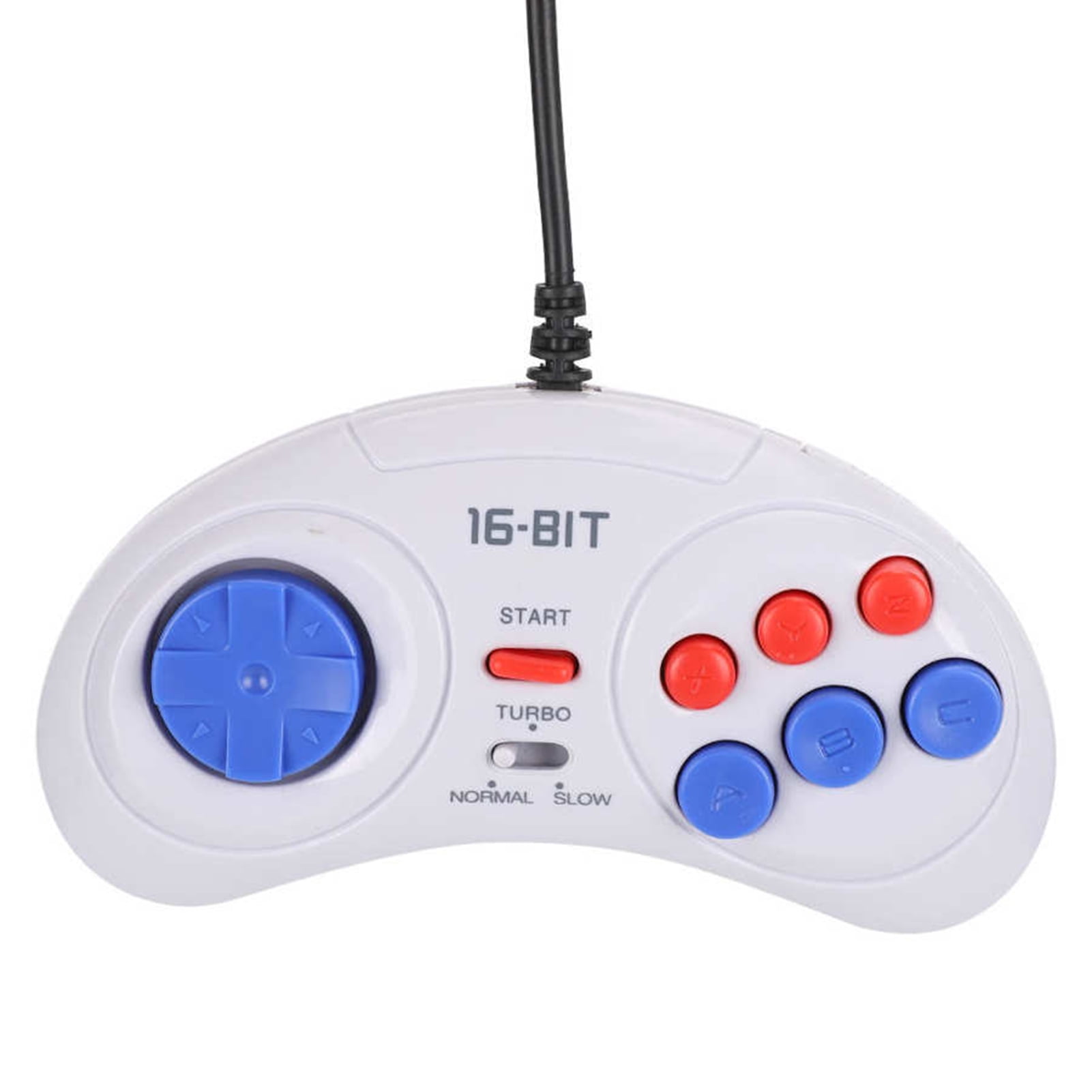 QDJZ Wired Gamepad Plug And Play 6 Key Layout Disc Direction Button ...