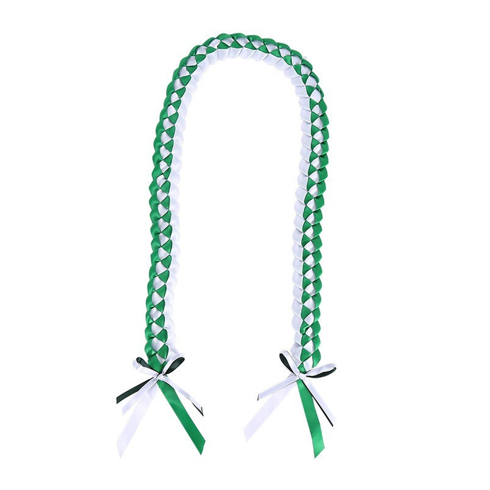 QDXFX 2025 Graduation Lei Handmade Double Braided Ribbon Lei Necklace ...