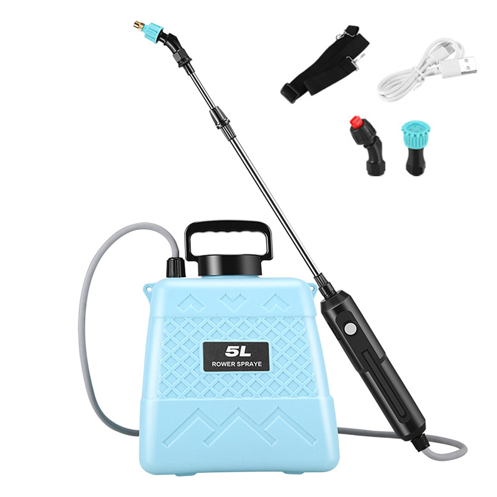 QDXFX Electric Garden Sprayer 5L Backpack Sprayer with 3 Mister Nozzles ...