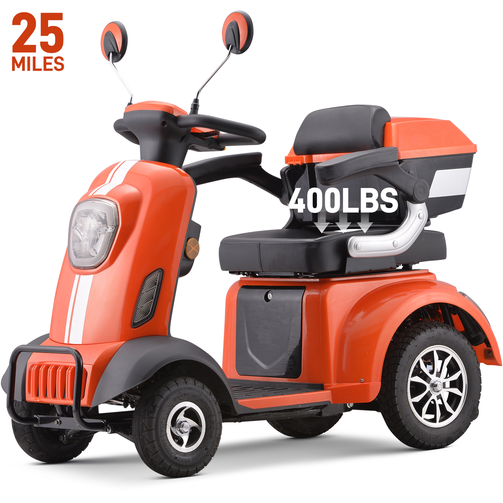 QEASET 4 Wheel Mobility Scooters for Seniors,500W Upgrade Electric ...