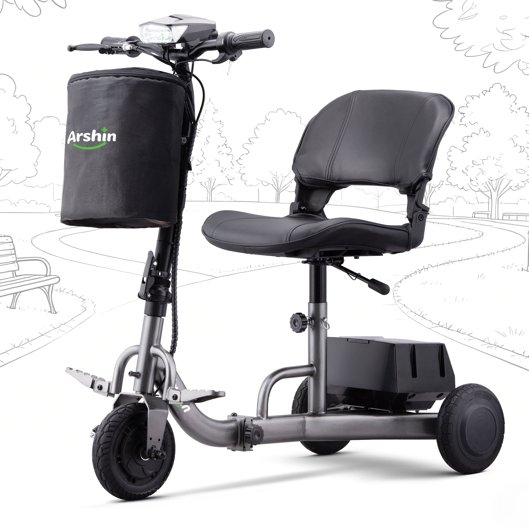 QEASET Foldable Lightweight Electric Mobility Scooter for Adults ...