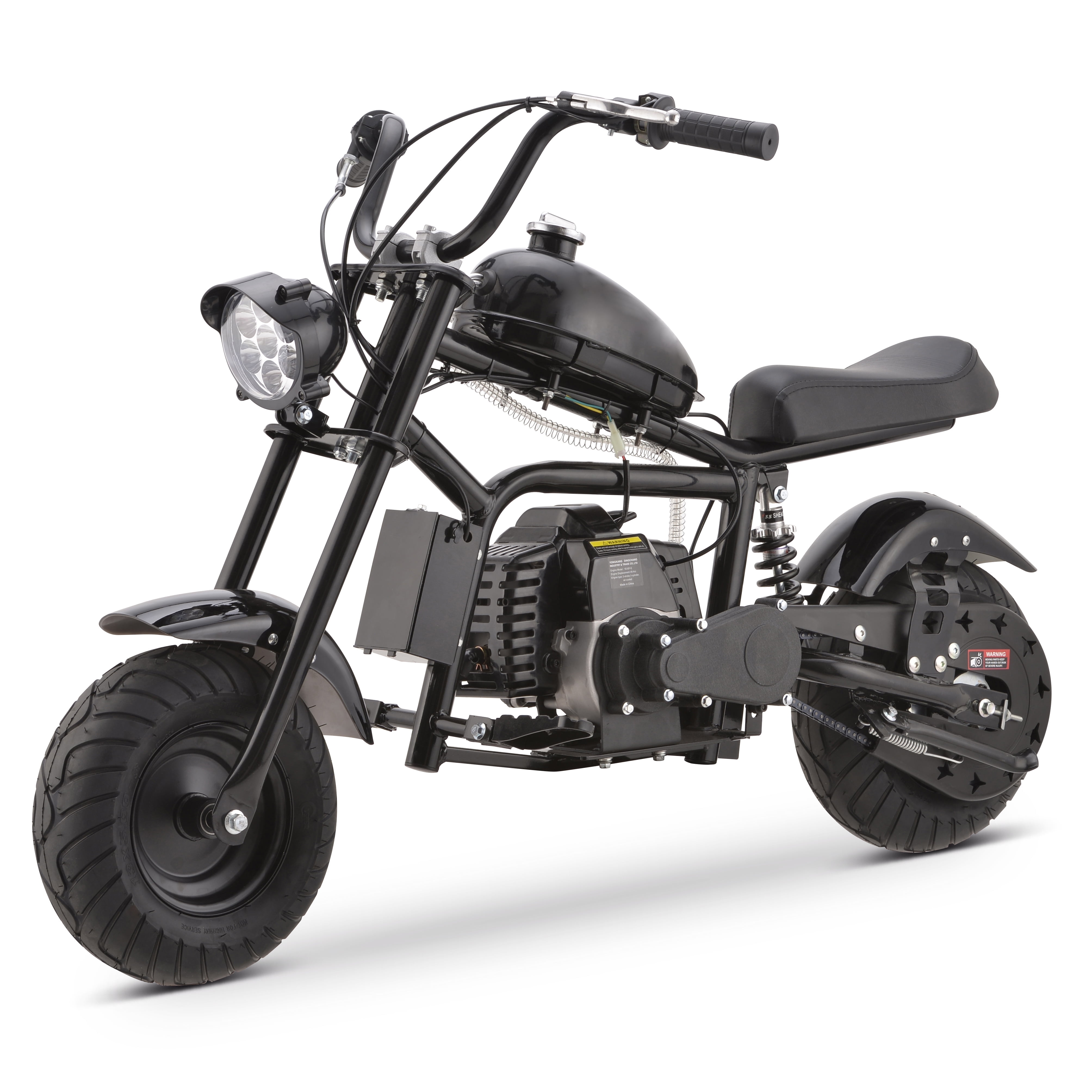 QEASET Gas Mini Chopper Bike, 49.4 CC 2-Stroke Dirt Bike with Big ...
