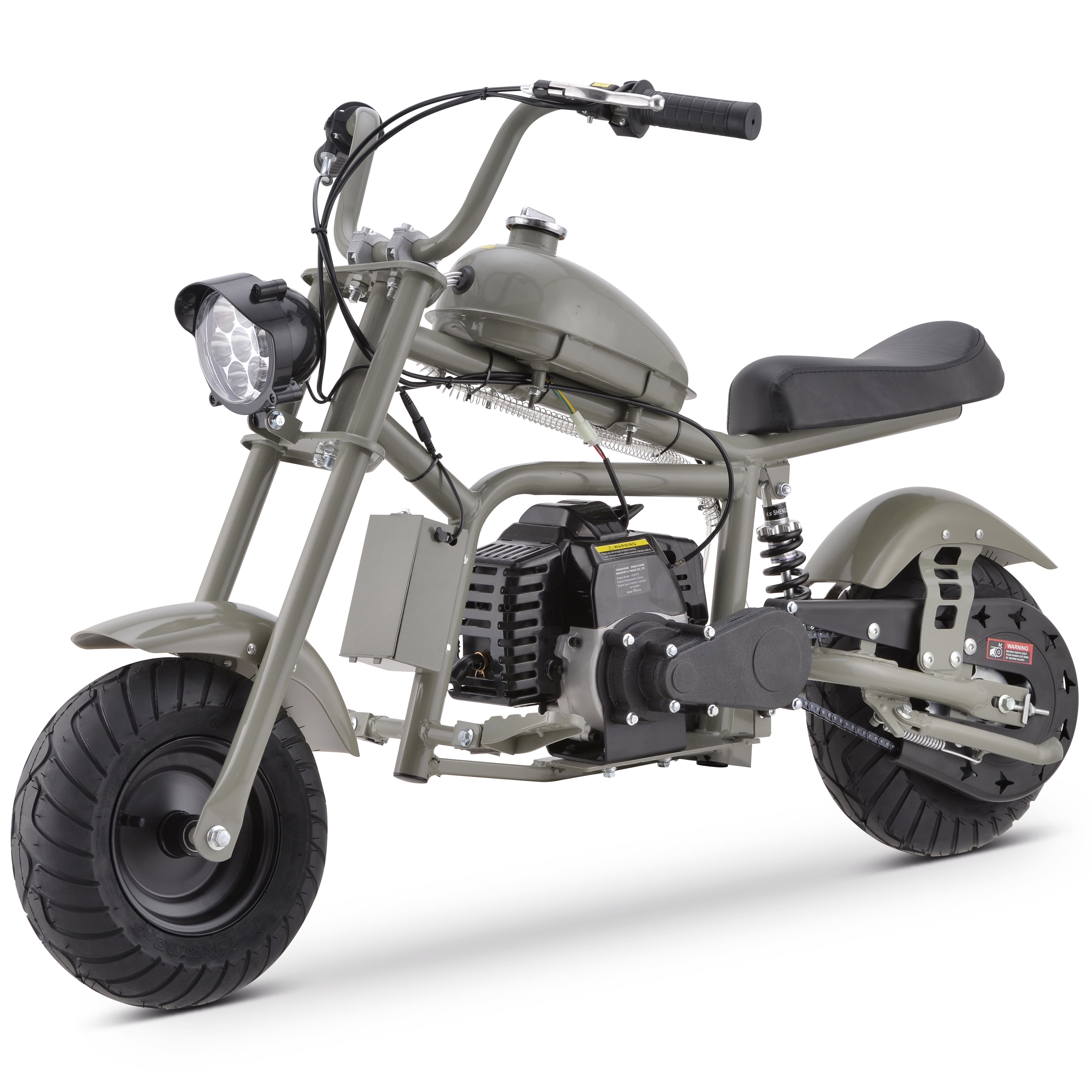QEASET Gas Mini Chopper Bike, 49.4 CC 2-Stroke Dirt Bike with Big ...