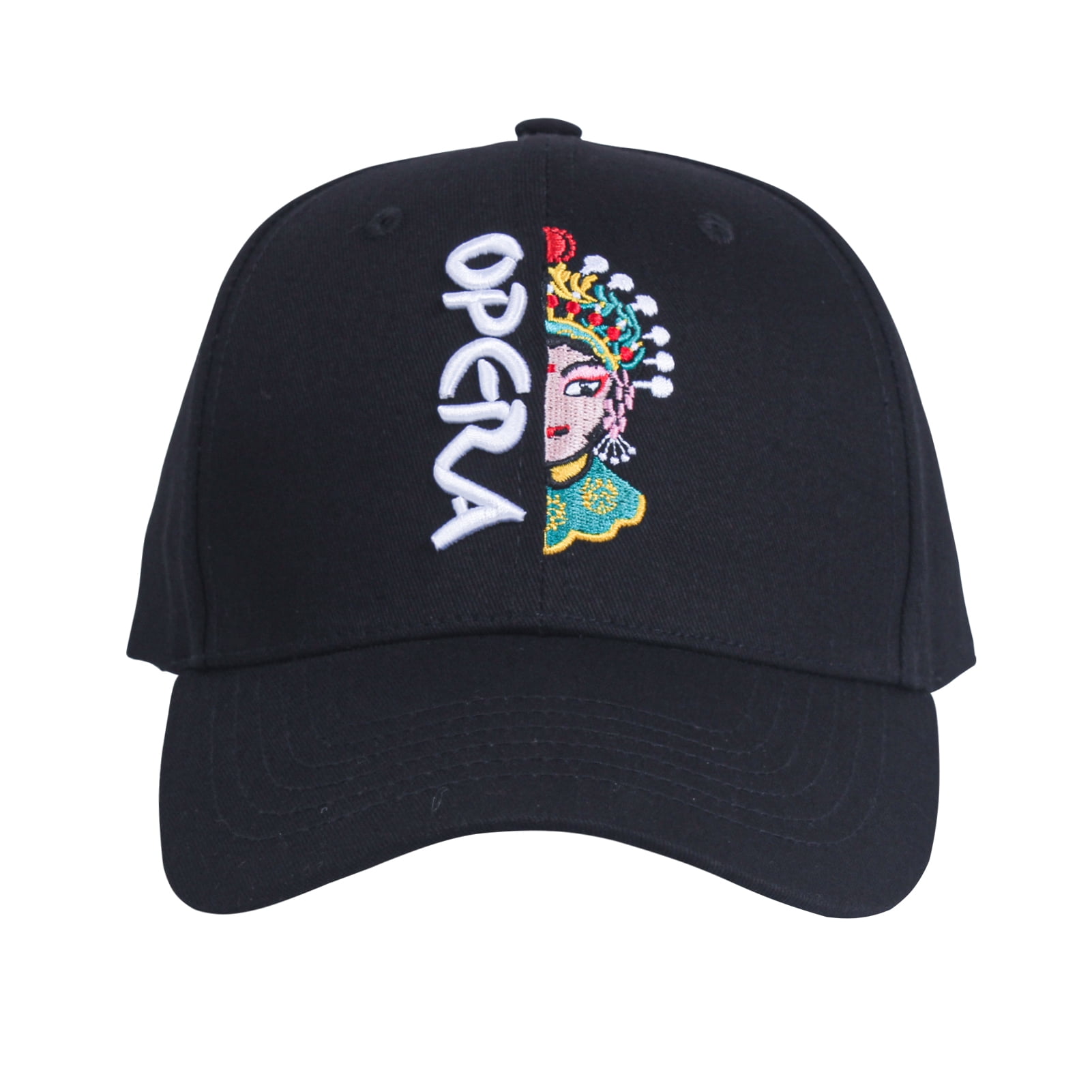 QECEPEI Embroidered Adjustable Dad Hat Peking Opera Facial Makeup ...