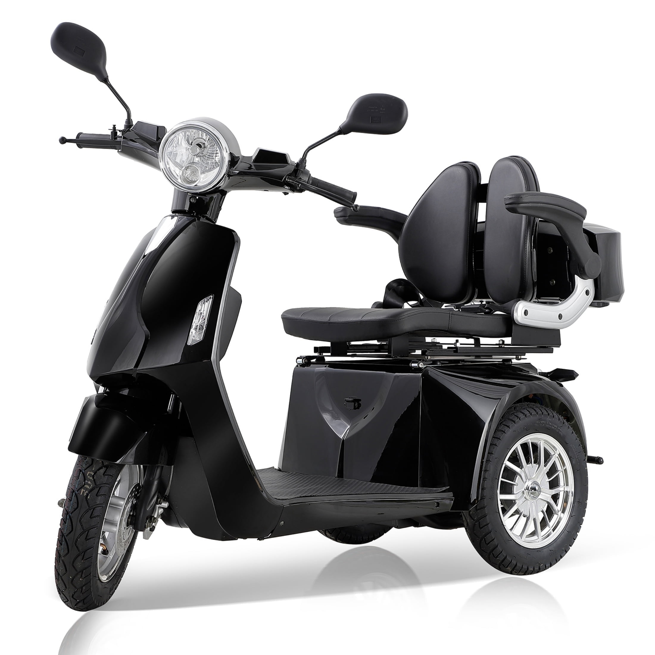QeeKa 3-Wheel Mobility Scooter with 500 lb Limit, Black - Walmart.com