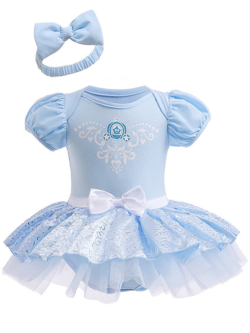 QEFJNO 3-18M Newborn Baby Girls Princess Onesie Tutu Dress with ...