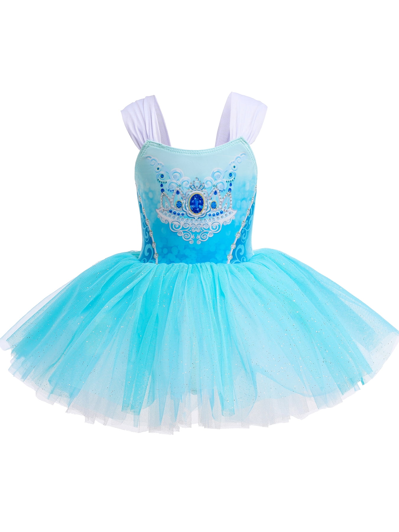 QEFJNO Princess Leotards Ballet Dance Dress for Girls Tutu Skirted ...