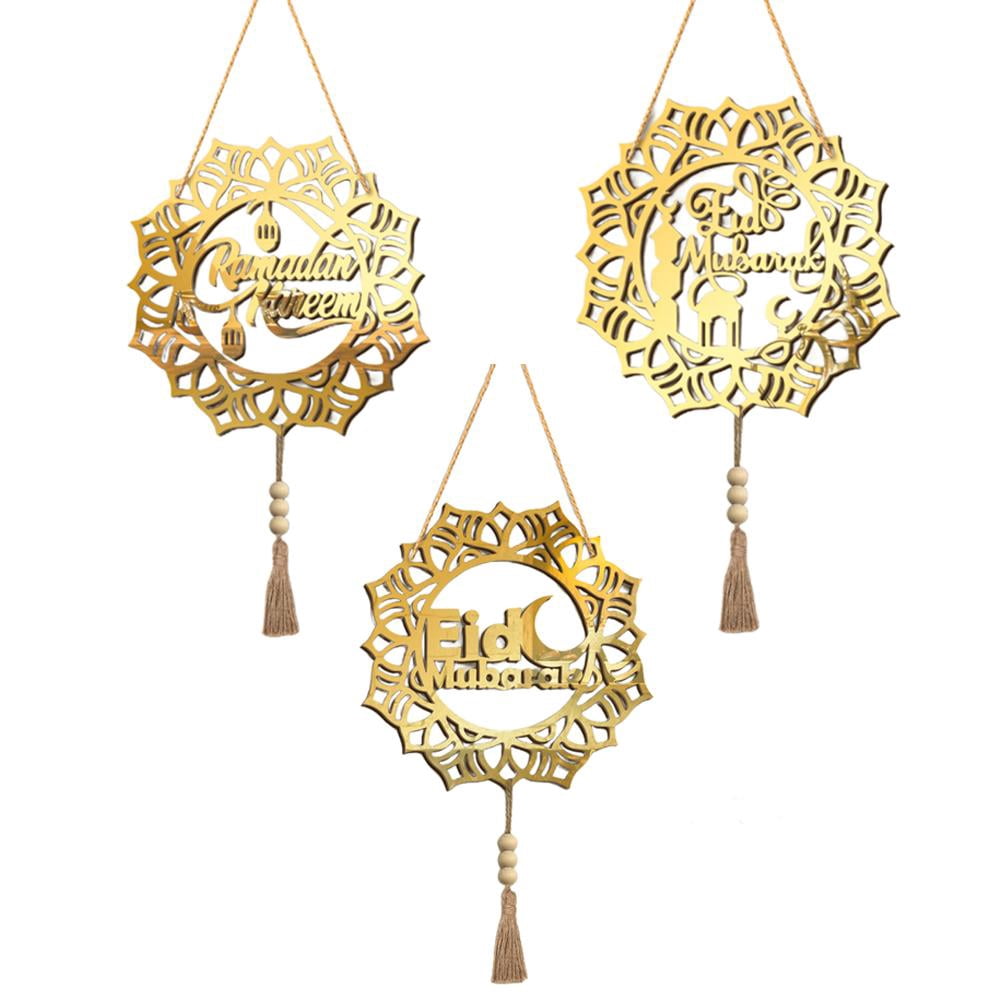 QENASHAING Wooden Crescent Moon and Star Lantern Ornament, 8 in Height ...