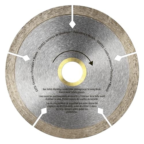 QEP 6-4008BW 4-Inch Black Widow Micro-Segmented Rim Diamond Blade, 5/8 ...