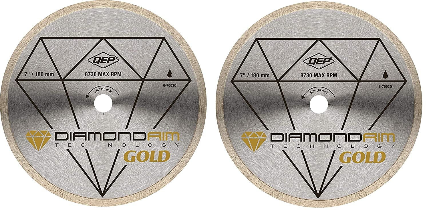 QEP Continuous Rim Diamond Blade 6-7003Q - Wet Cutting - Pack of 2, 7 ...