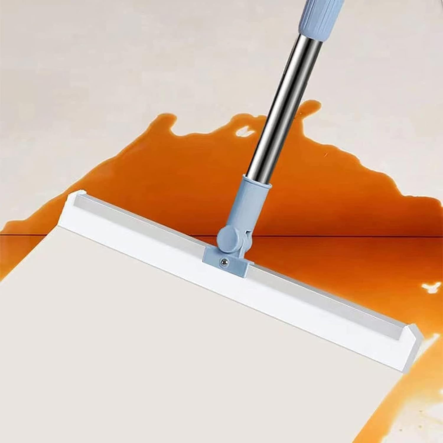 QERINKLE Heavy Duty Magic Broom Silicon Floor Wiper 180 Degree Rotating Squeegee Broom for ...