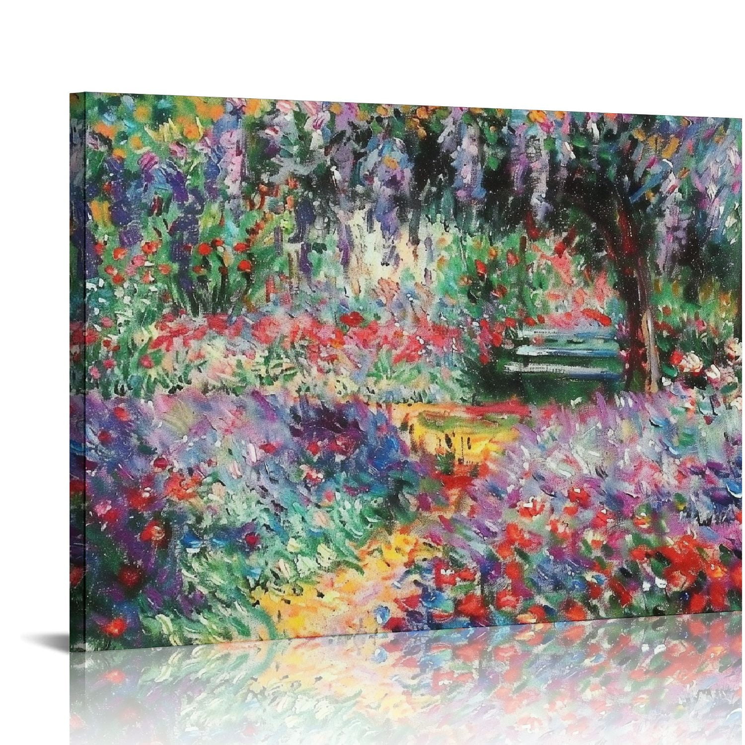 QFMY Irises in Monet's Garden, Canvas Wall Art Painting,1900 by Claude ...