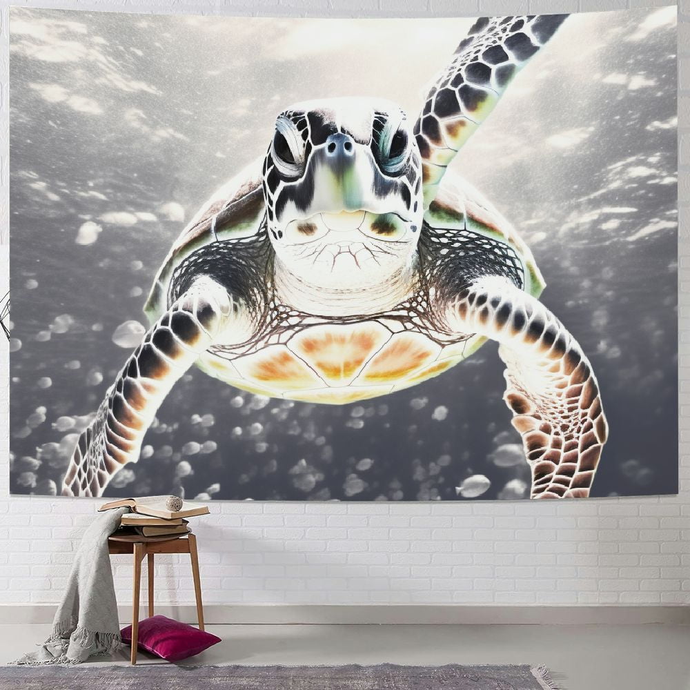 QFMY Sea Turtle Tapestry and Wall Decoration for Bedroom Living Room ...
